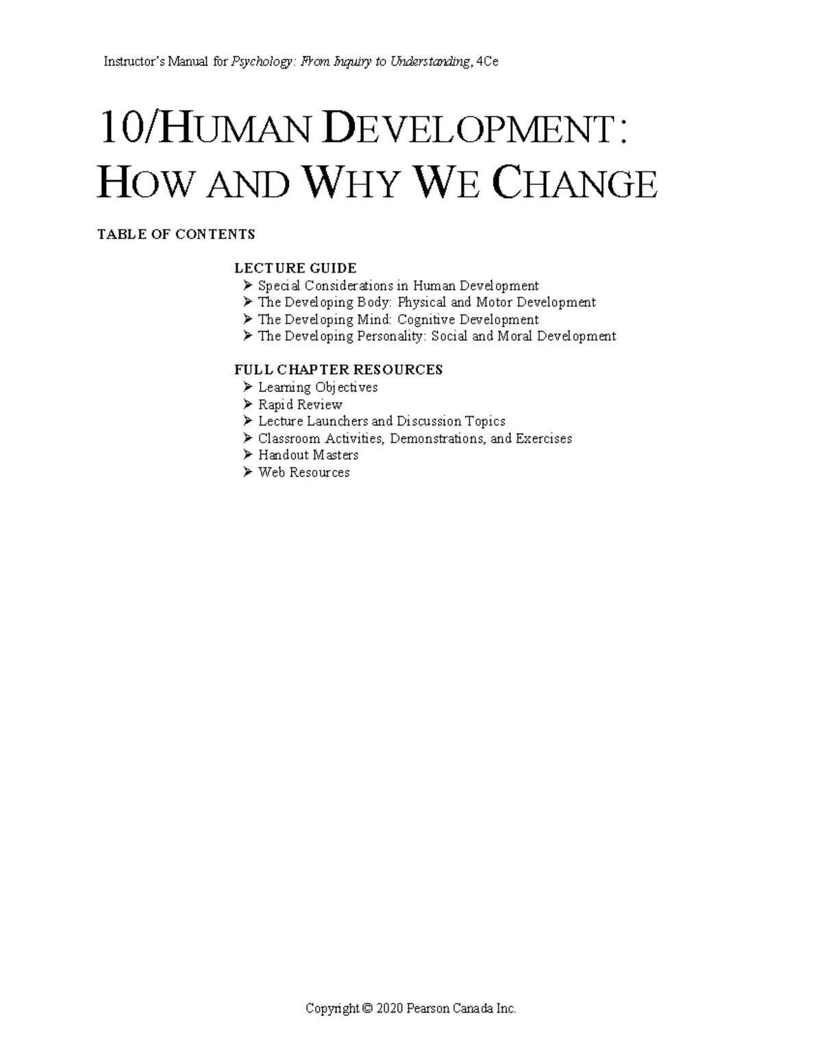 Ch. 10 Human Development - HOW AND WHY WE Change - 10/HUMAN DEVELOPMENT ...