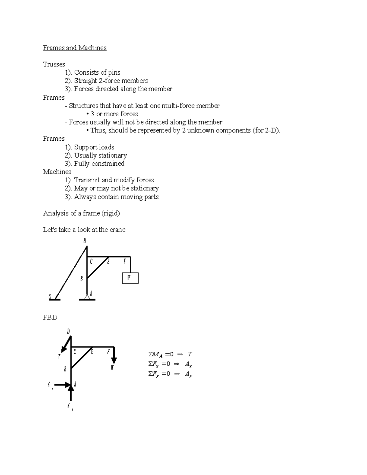 Chap66 - Teacher: Daniel Deckler, ENGR242 notes on Frames and Machines ...