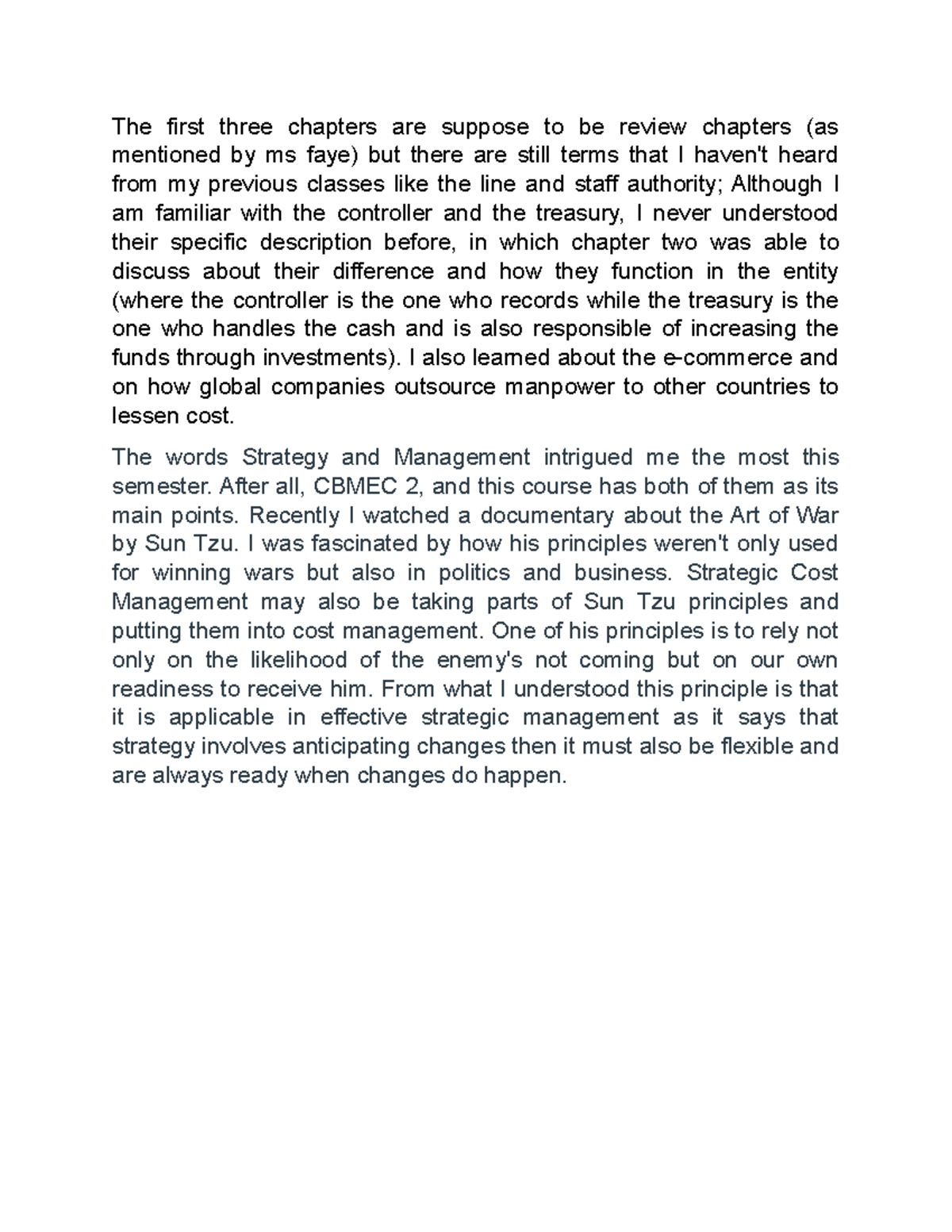 Insight CH01 C - The first three chapters are suppose to be review ...