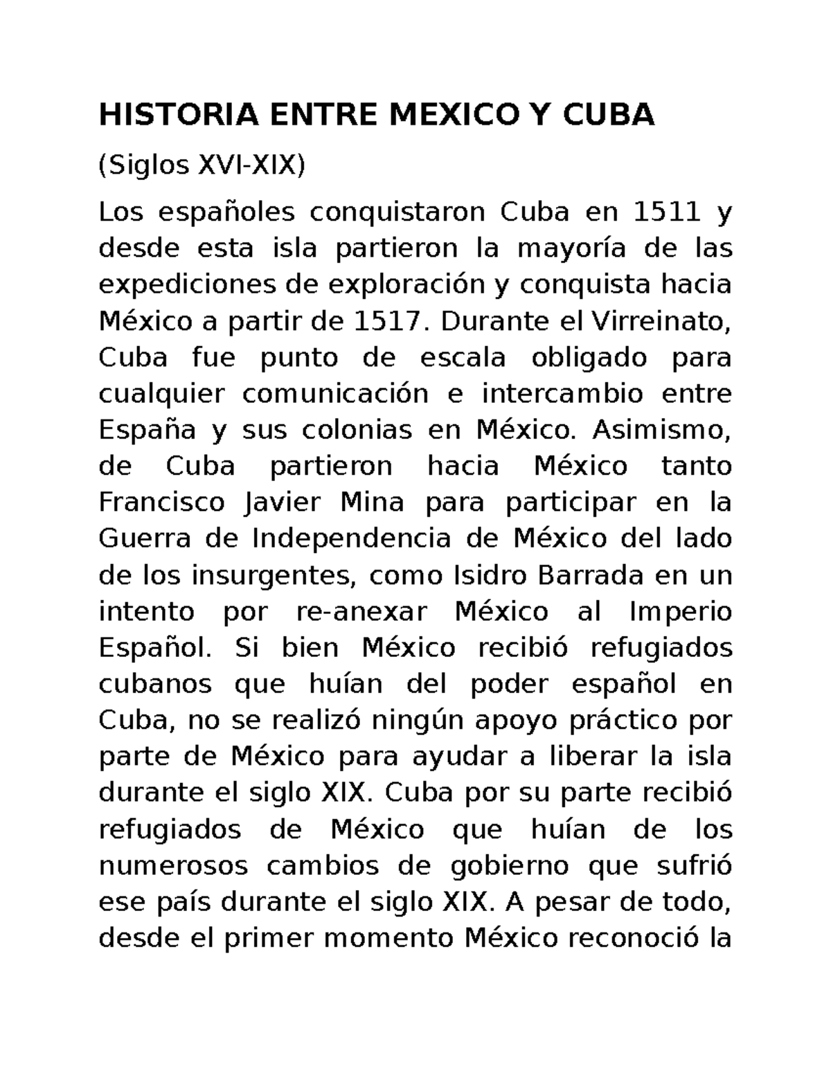 Relaciones diplomaticas de mexio y cuba - HISTORIA ENTRE MEXICO Y CUBA ...
