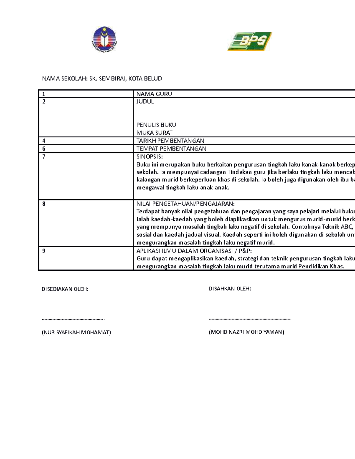 1-220427235714 - Untuk cikgu - 1 NAMA GURU 2 JUDUL PENULIS BUKU MUKA ...
