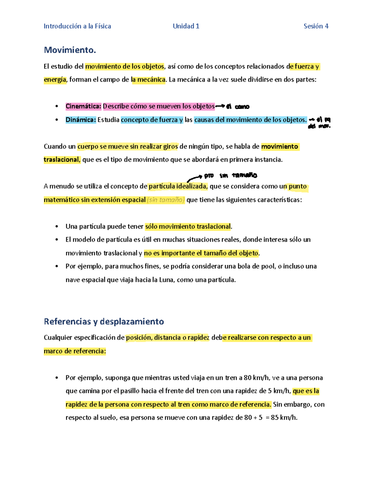Fisica 4 movimientos - Movimiento. El estudio del movimiento de los ...