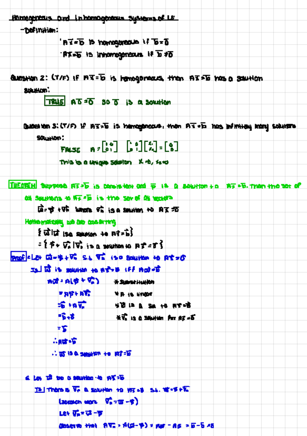 Introduction To Linear Algebra 6 - Homogeneous and Inhomogeneous ...