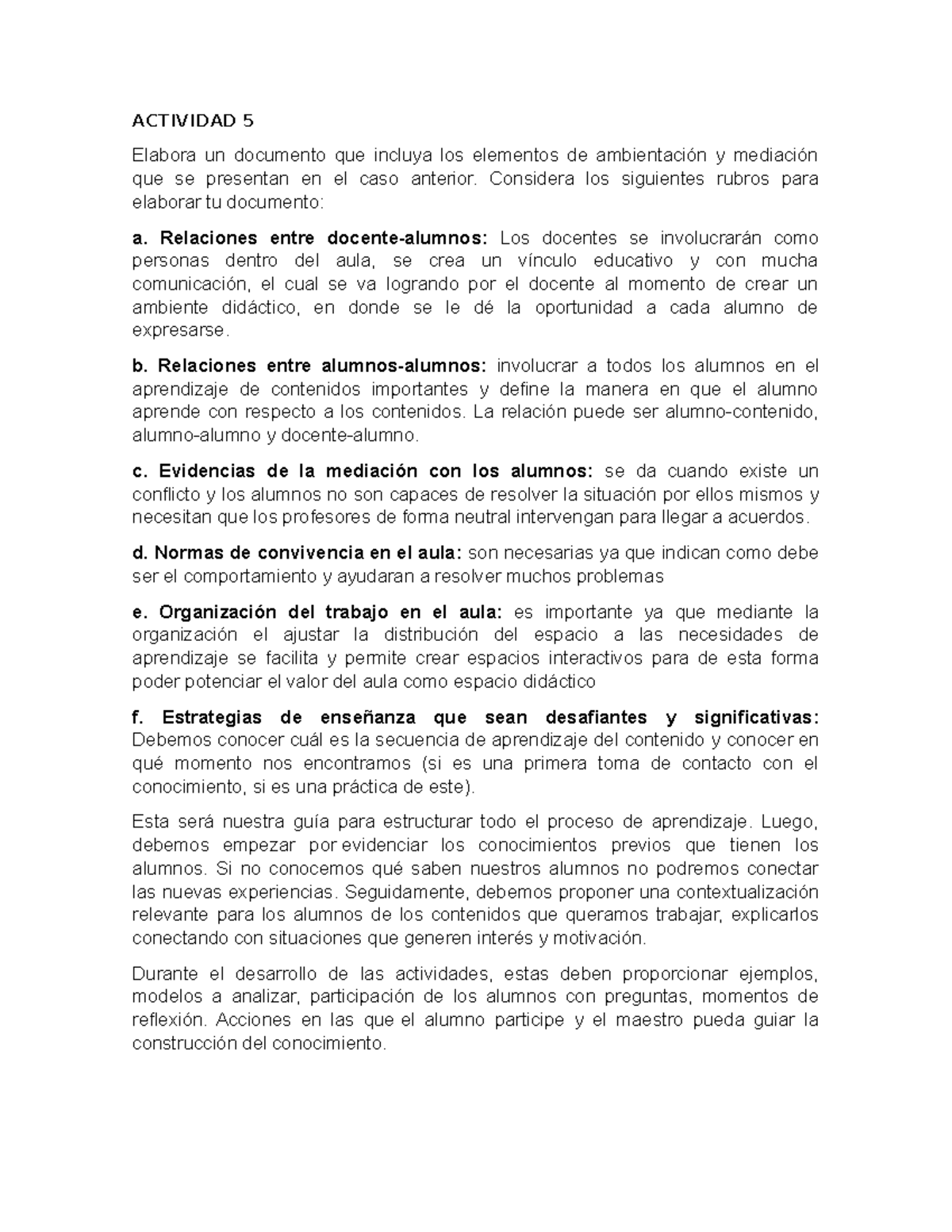 Actividad 5 - qewr - ACTIVIDAD 5 Elabora un documento que incluya los ...