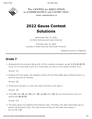 2023 Gauss Solution - math - 2023 Gauss Contests Solutions (Grade 7 and ...