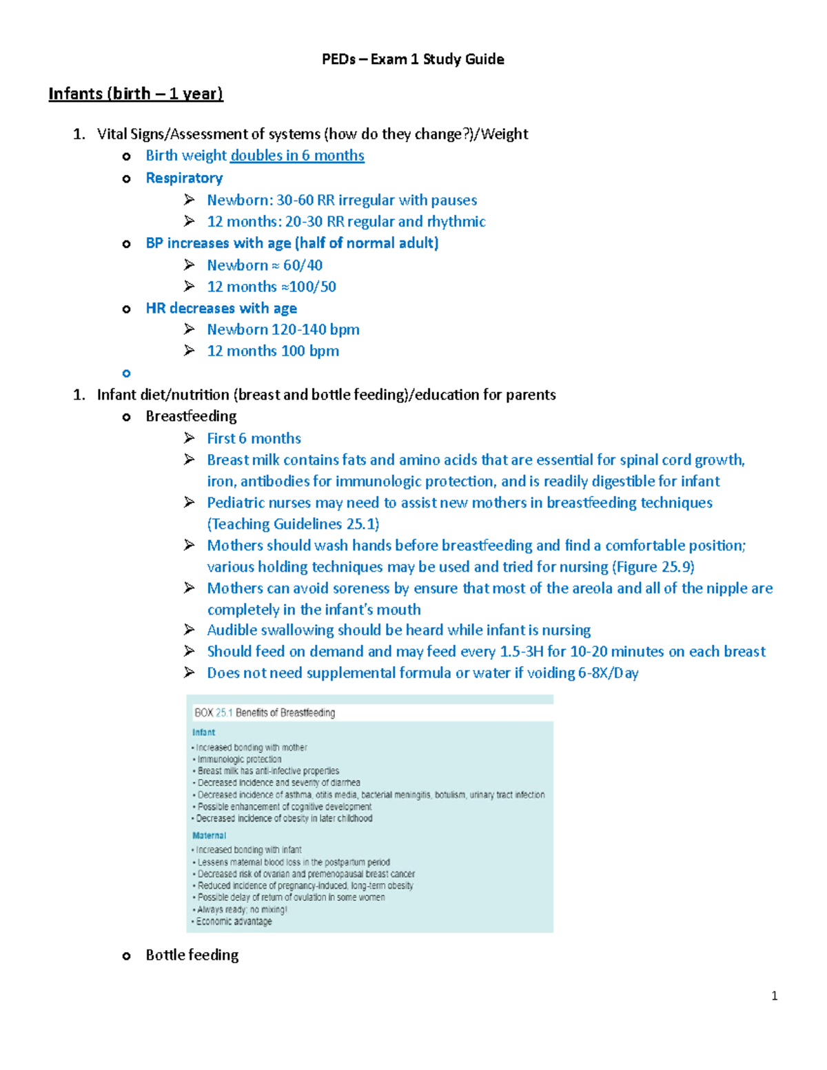 EXAM 1 study guide - Infant, toddler, adolescent, school age ...