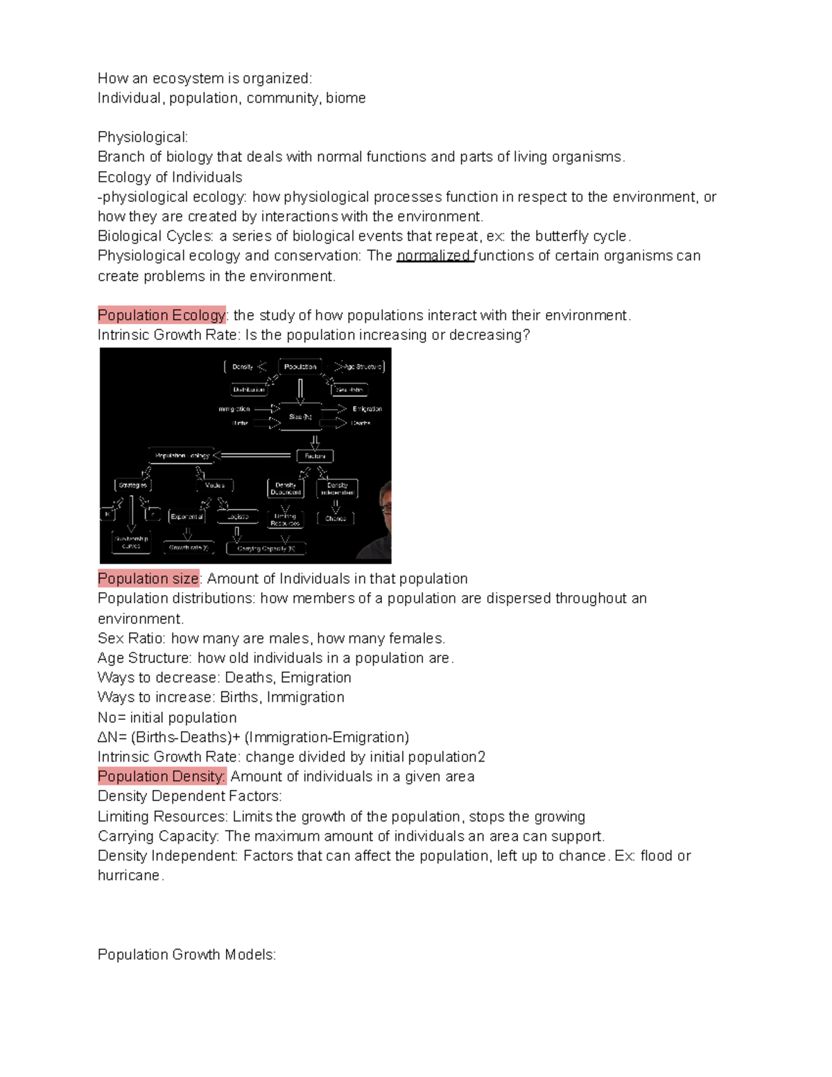 Ecology- AP Environmental Science - How an ecosystem is organized ...