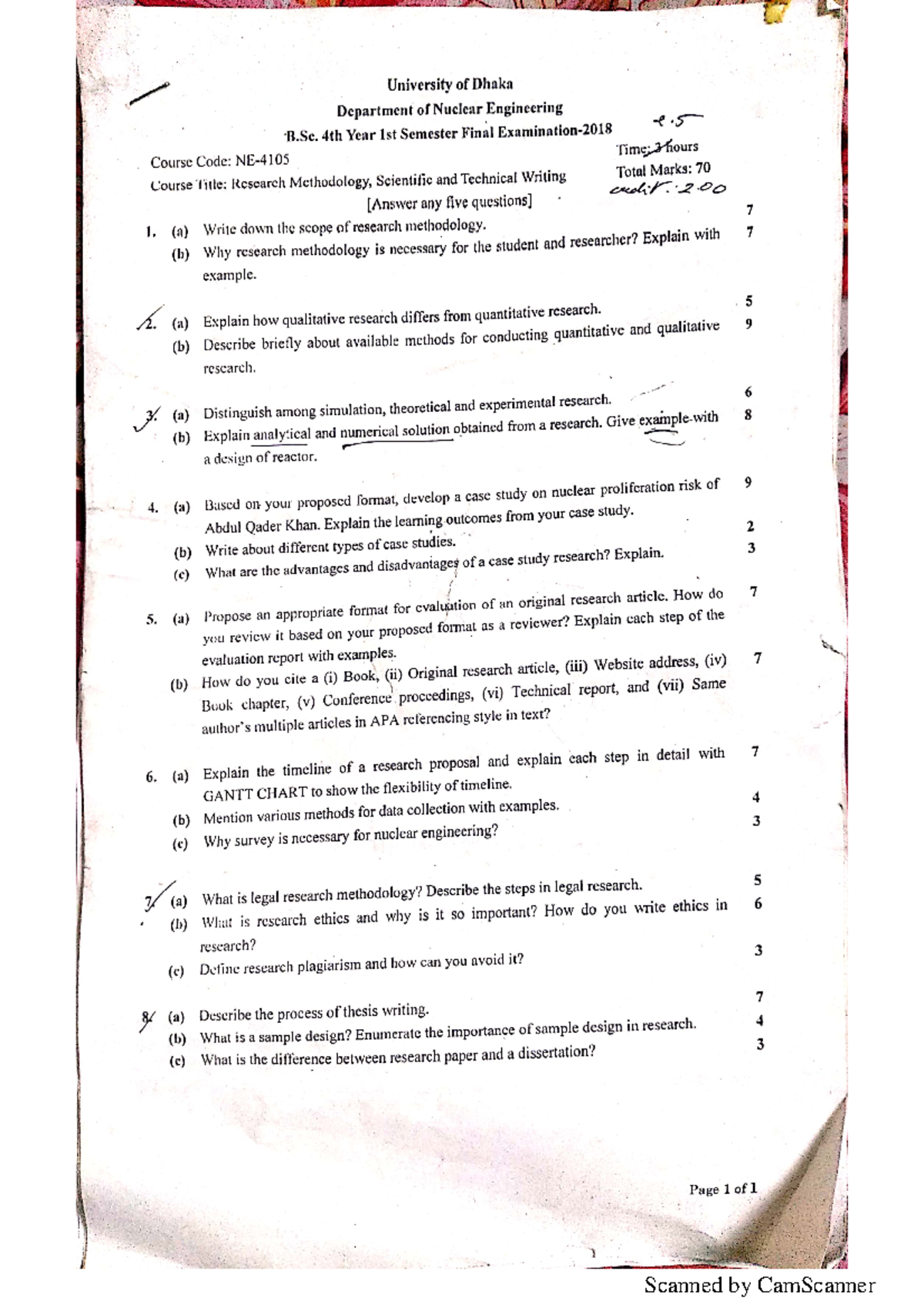 4-1-2018 - Exam questions - Introduction to Nuclear Engineering - Studocu