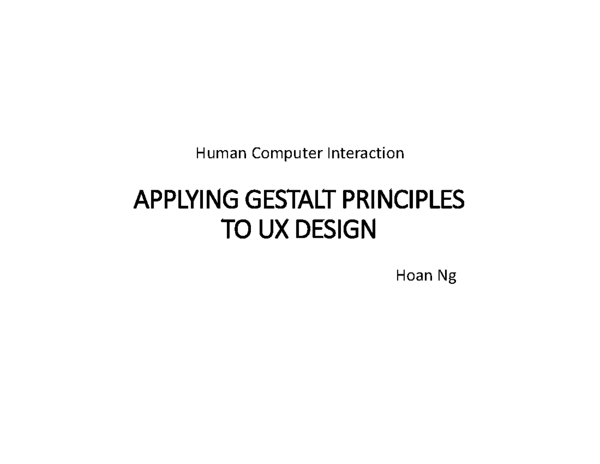 HCI12-01-Interaction Design - Gestalt principles 2018 - APPLYING ...
