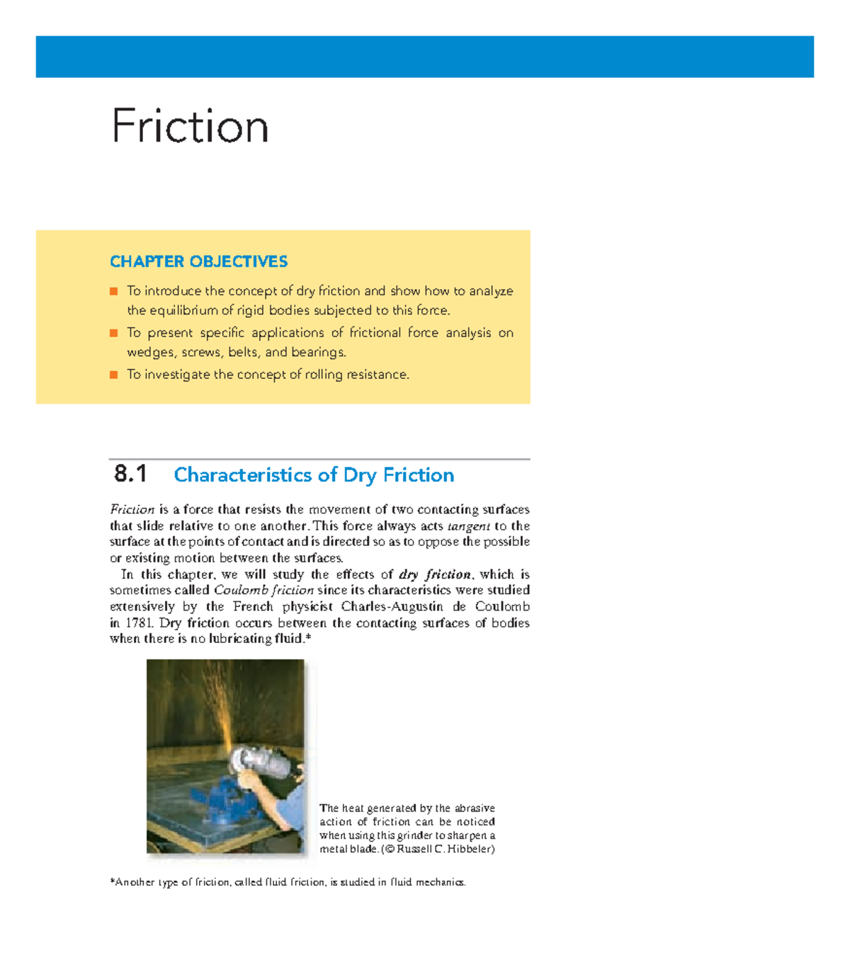 Friction - CHAPTER OBJECTIVES n To introduce the concept of dry ...