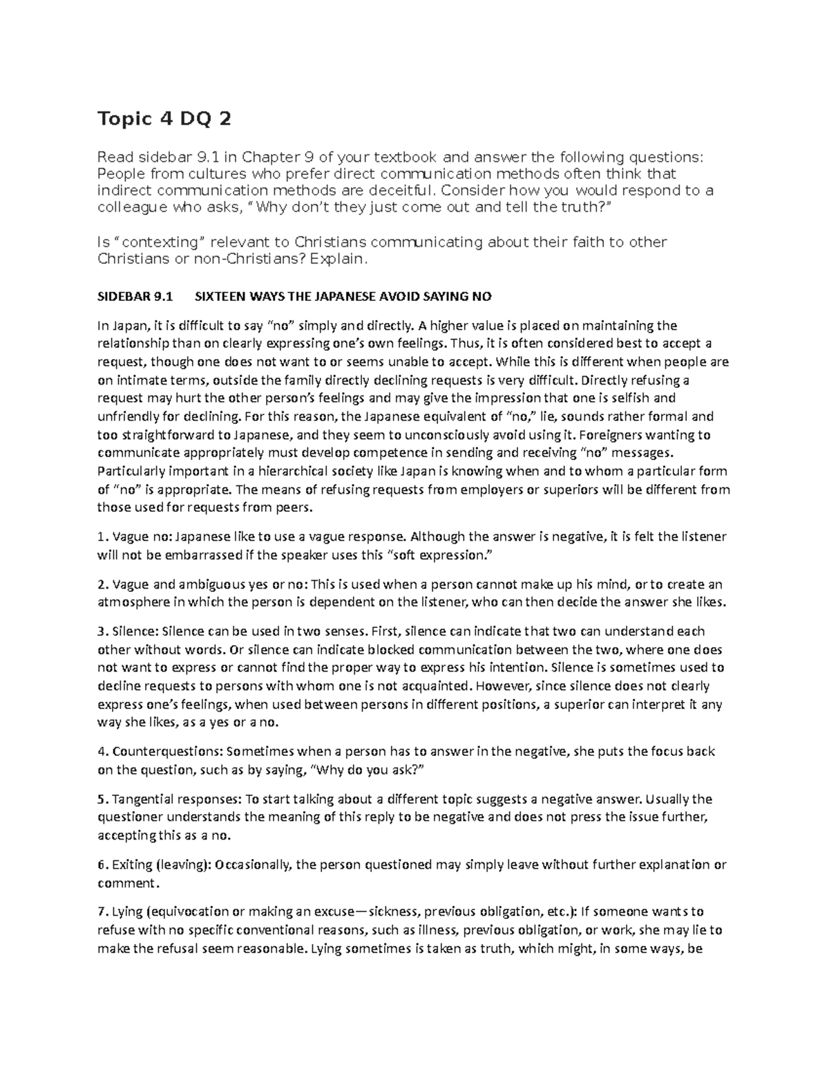Topic 4 DQ 2 COM-263 - It is a discussion question - COM-263 - GCU ...