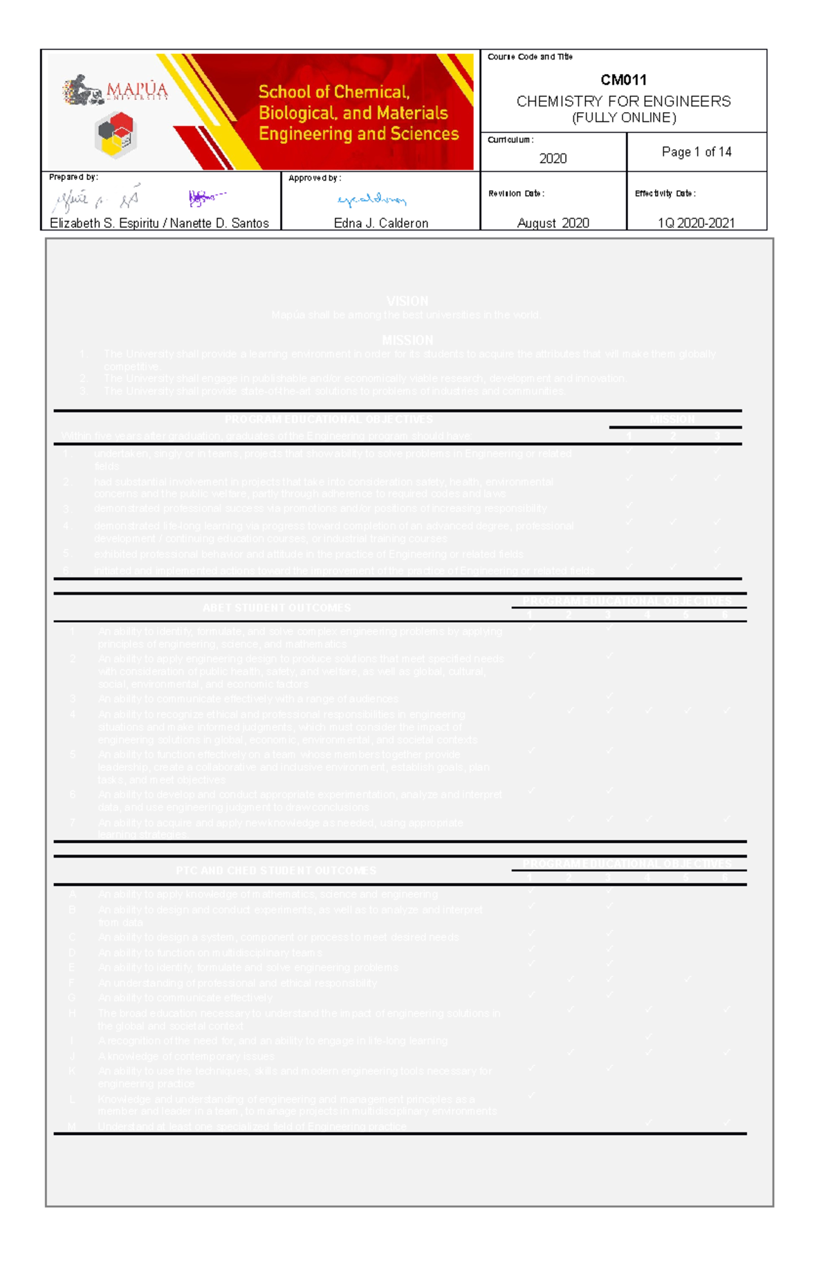 CM011 - VISION Mapúa shall be among the best universities in the world ...