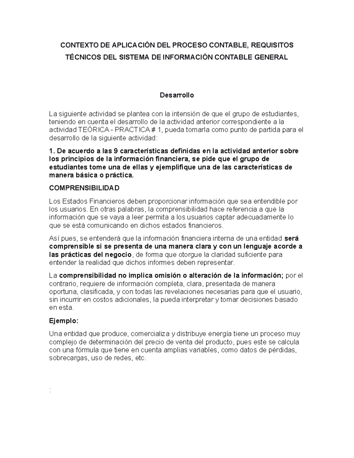 Contexto DE Aplicación DEL Proceso Contable - CONTEXTO DE APLICACIÓN DEL PROCESO CONTABLE, - Studocu