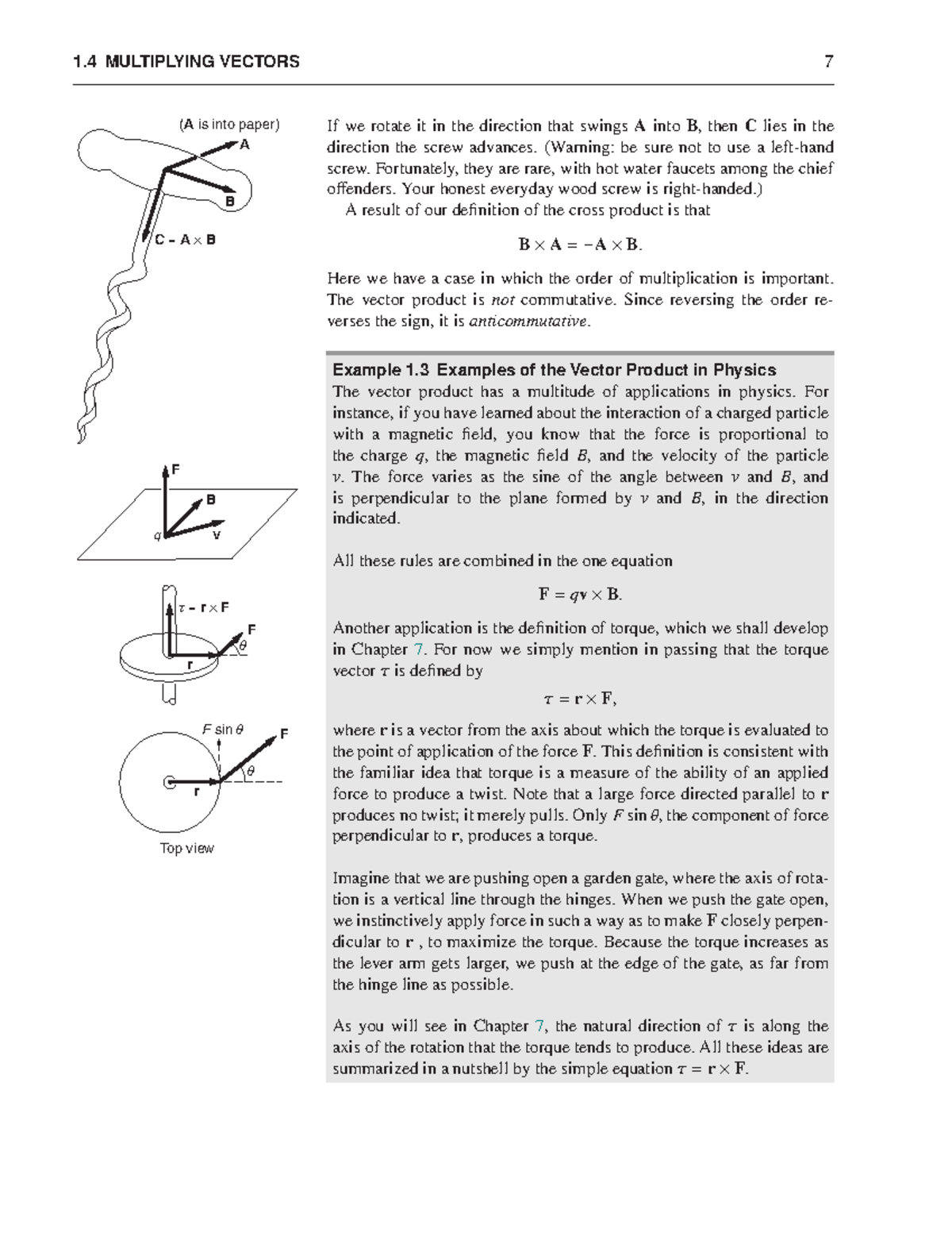 Text notes from mechanic study material - 1 MULTIPLYING VECTORS 7 If we ...