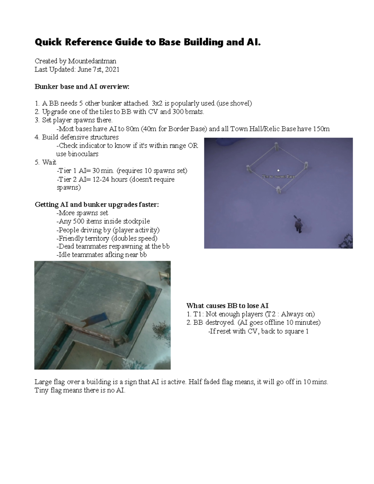 Quick Reference Guide to Base Building - Created by Mountedantman Last ...