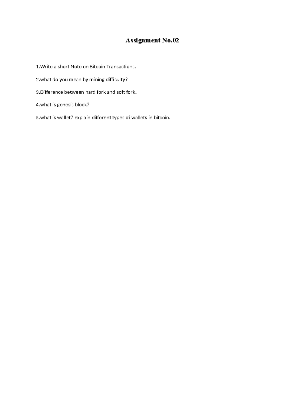 BE Blockchain Assignments - Computer Science and Engineering (AIML) - Assignment No. 1 a short ...