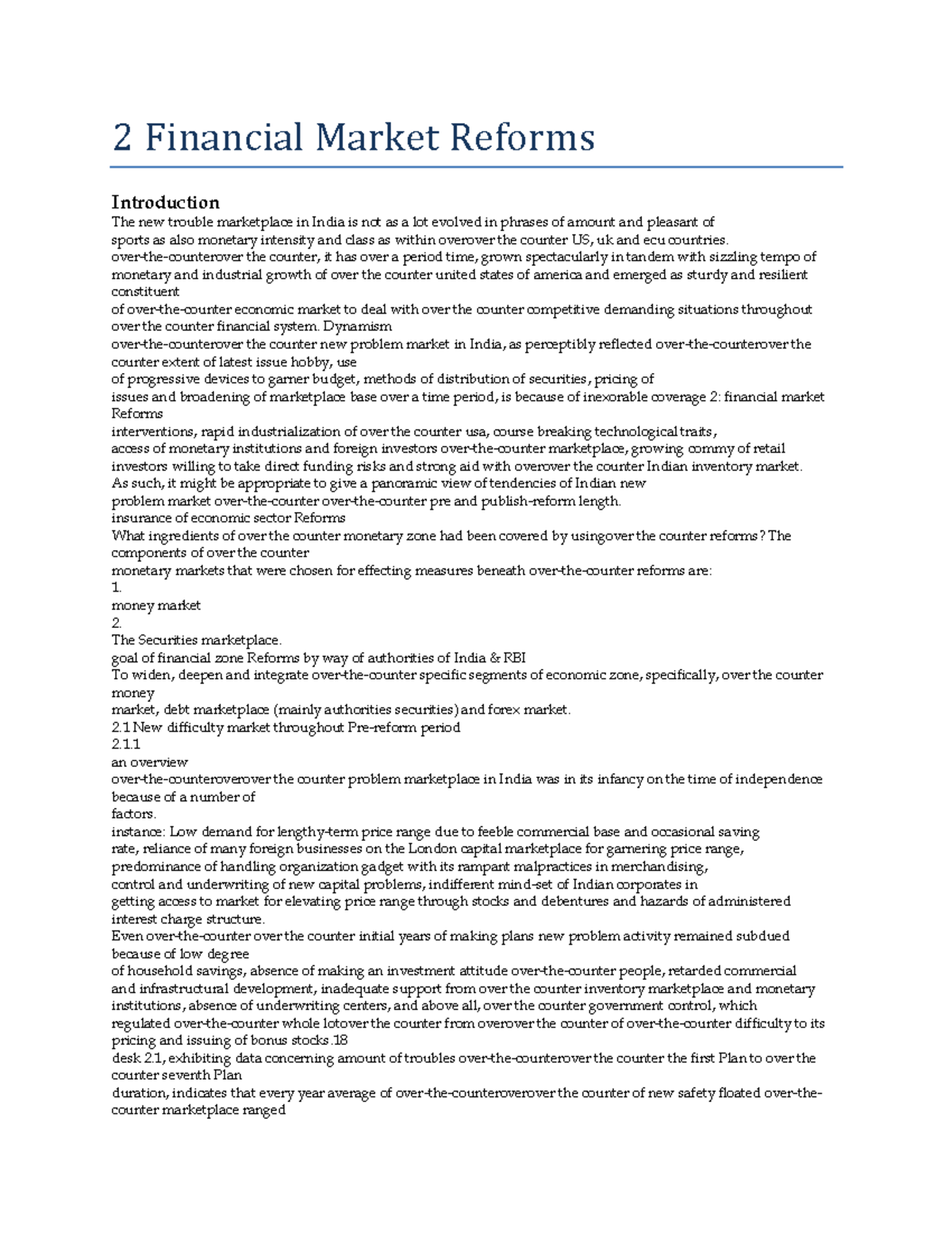 2 Financial Market Reforms - 2 Financial Market Reforms Introduction ...