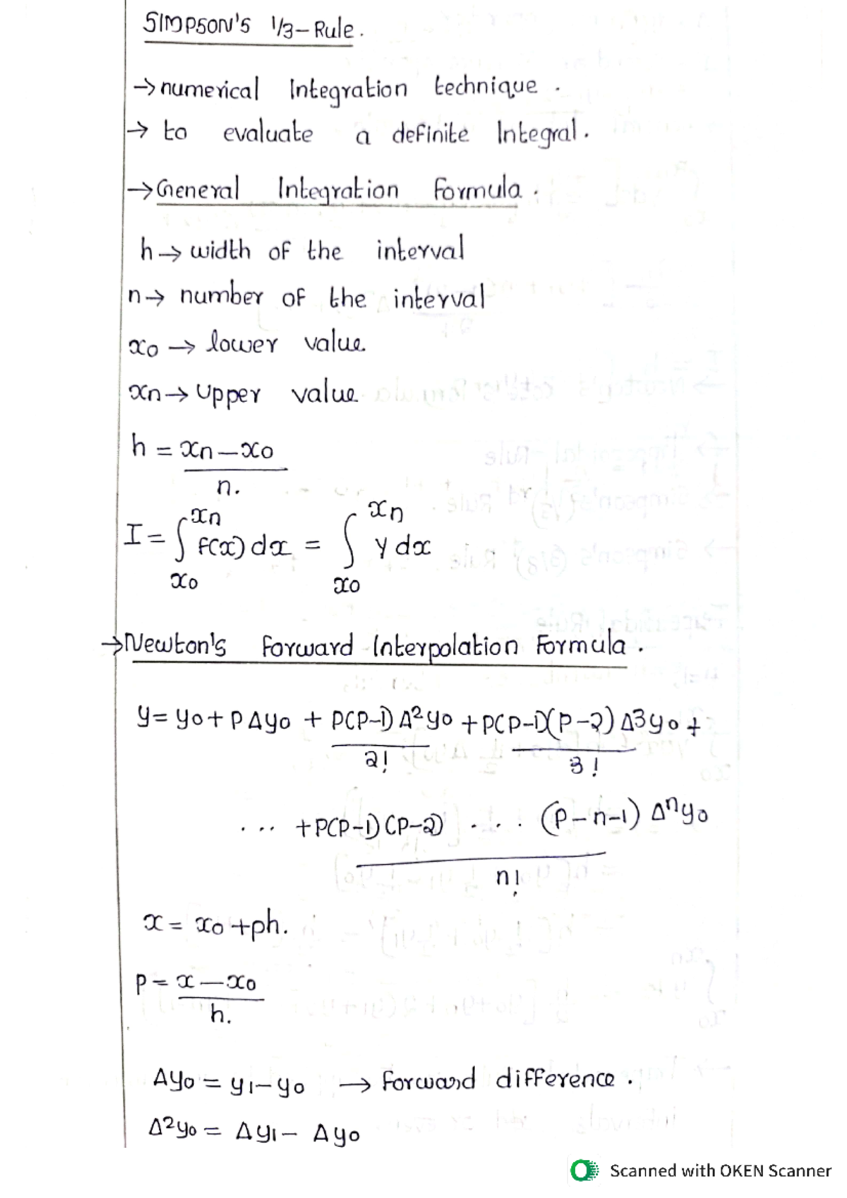 Simpson'S ONE- Third RULE - Physics - Studocu