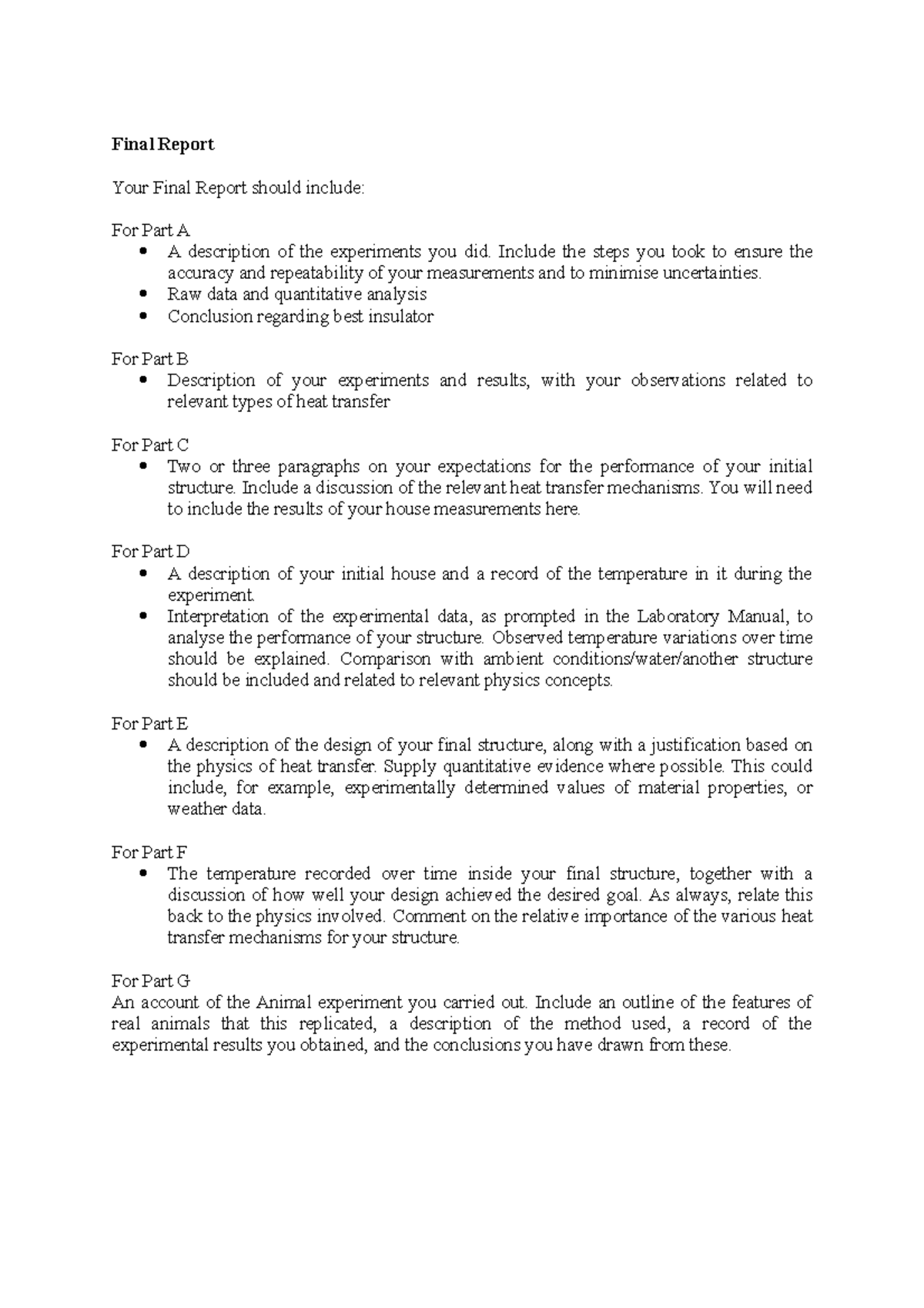 Final Report - E3 prac flow chart - Final Report Your Final Report ...