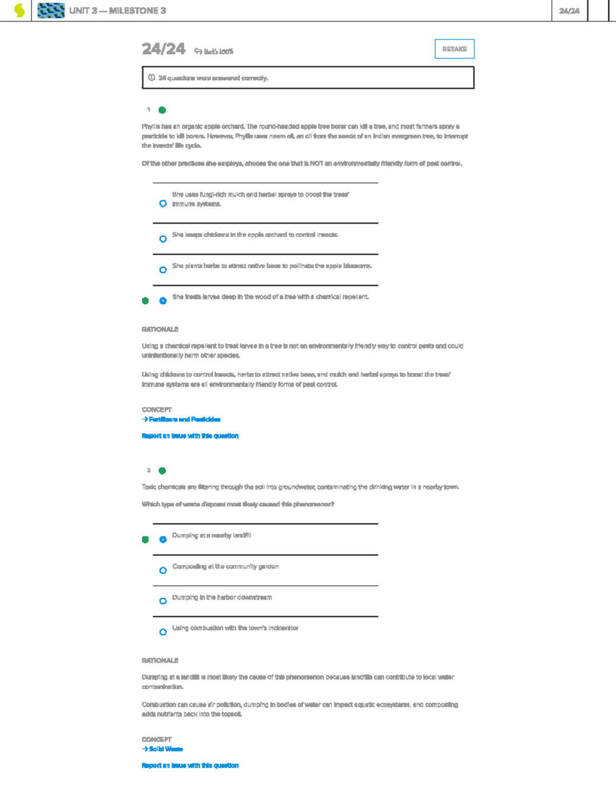 Enviromental Science UNIT 3 Milestone 3 - UNIT 3 MILESTONE 3 5 RETAKE ...