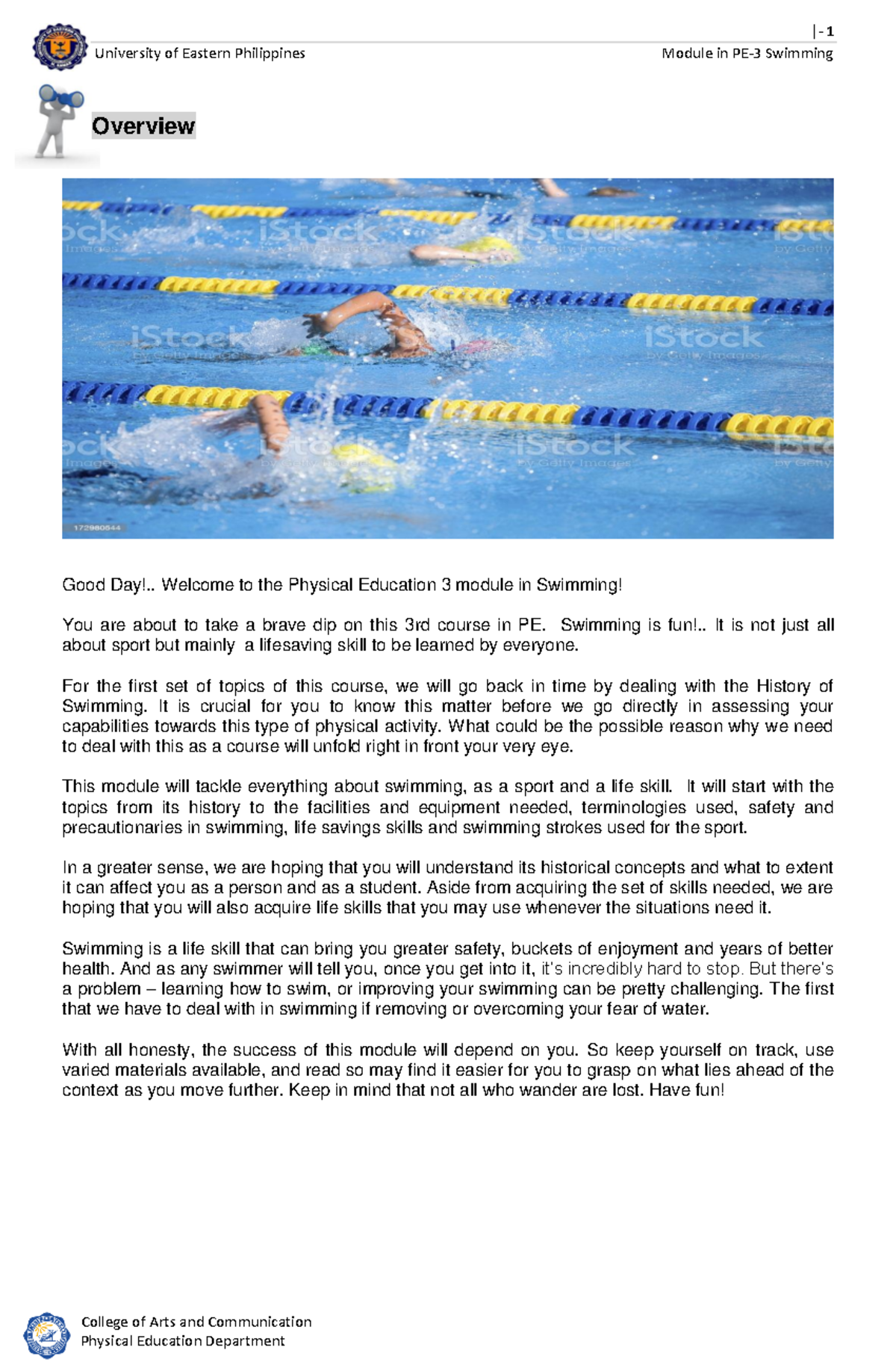 PE-3-Module-1 - University of Eastern Philippines Module in PE-3 ...