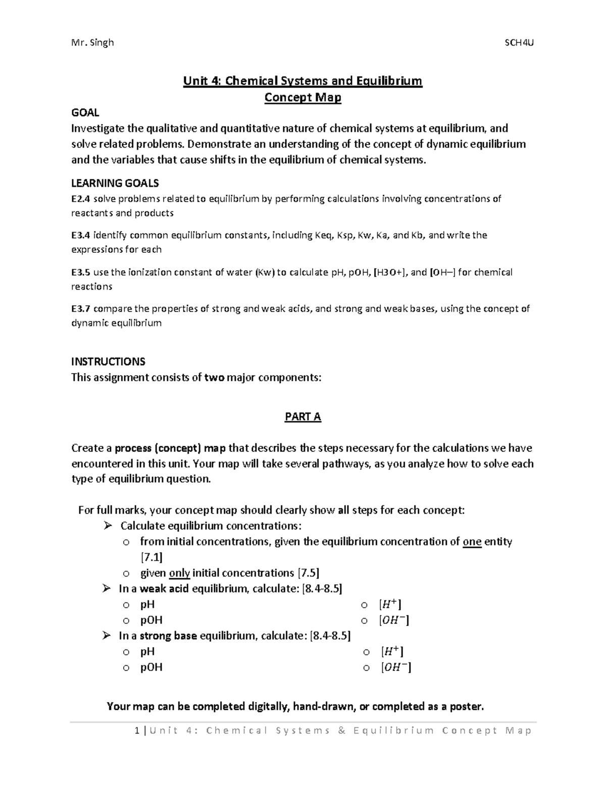 15-4 Concept MAP Summative - No Salt - Chemical Systems and Equilibrium ...