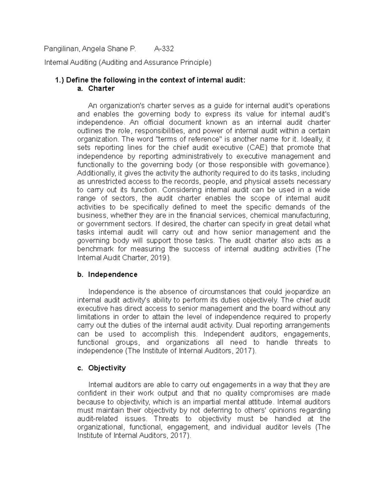 Pangilinan Angela 15 Journal - Pangilinan, Angela Shane P. A- Internal ...