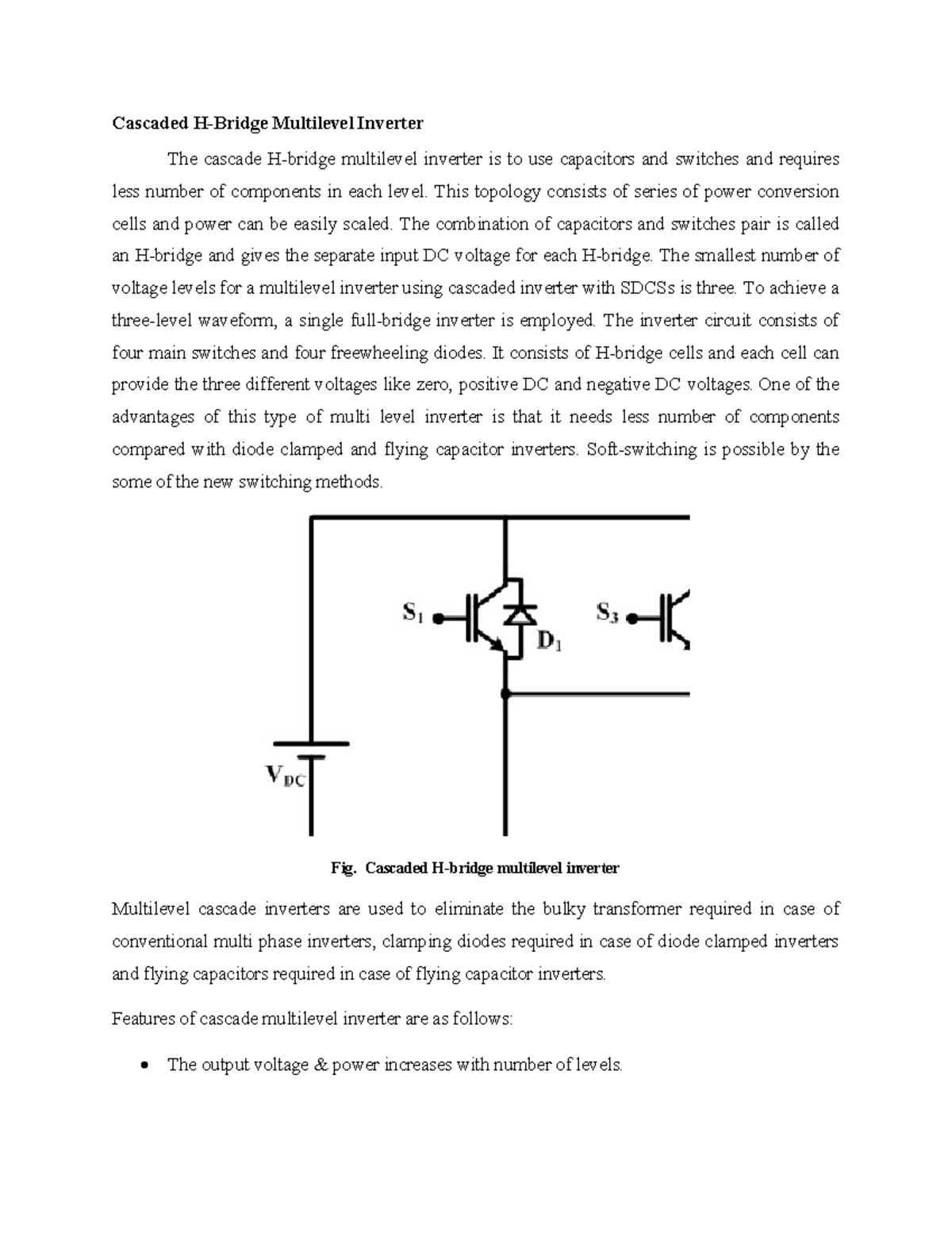 Cascaded H Bridge MULTILEVEL Inverter.popular multilevel inverters with ...