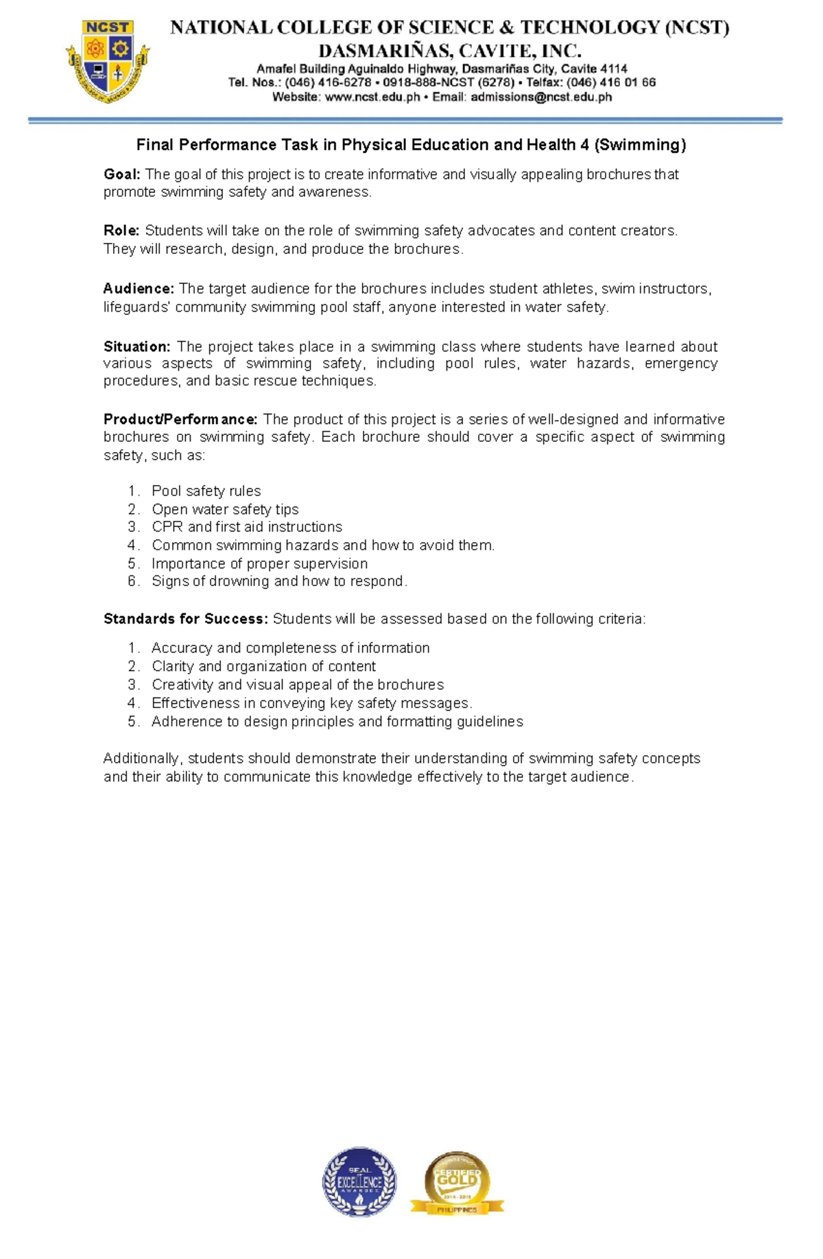 Final Output PE4 - PE4 - Final Performance Task in Physical Education ...