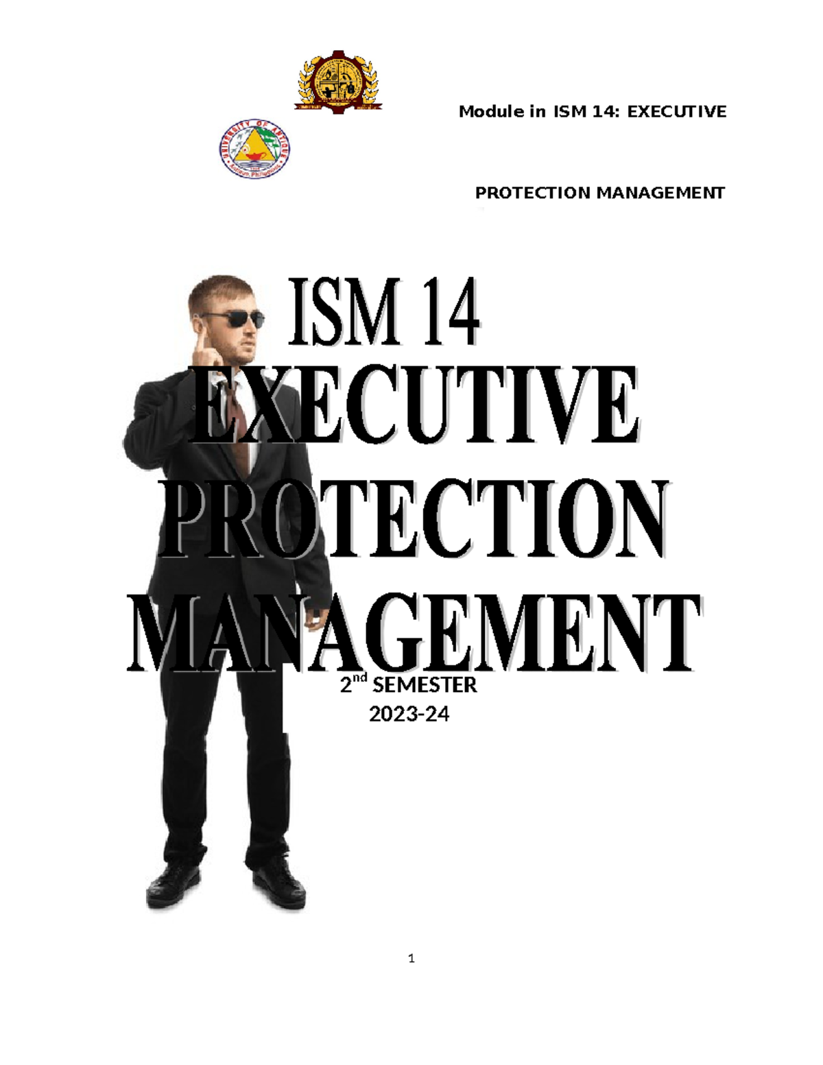 Chapter 1 Executive Protection Management - PROTECTION MANAGEMENT ...