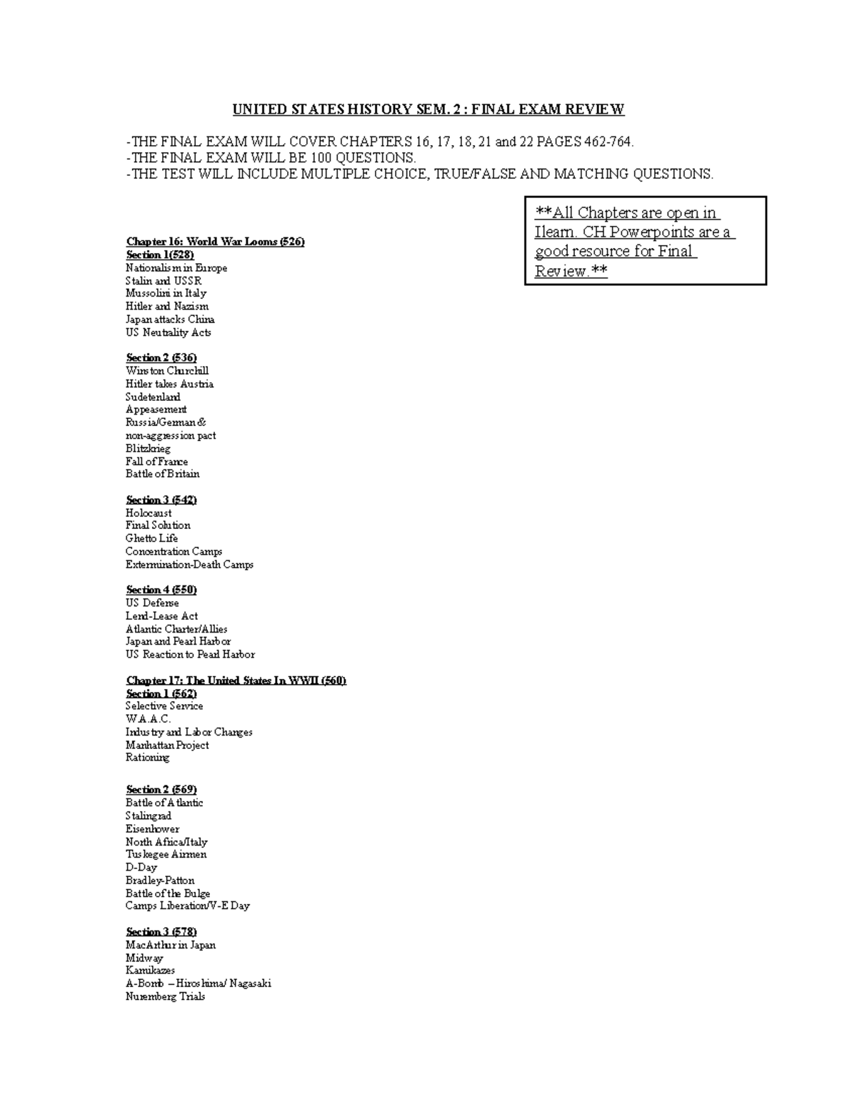 2019 +SEM+2+US+Final+Study+Guide - UNITED STATES HISTORY SEM. 2 : FINAL ...