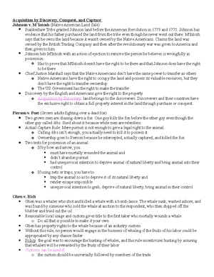 Property Sample Outline - Pearson v. Post – Wild animals in the ...