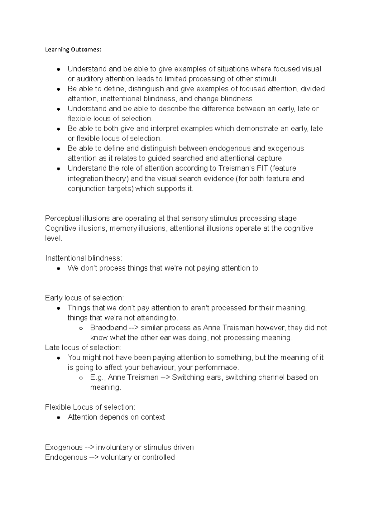 Psych - notes - Learning Outcomes: Understand and be able to give ...