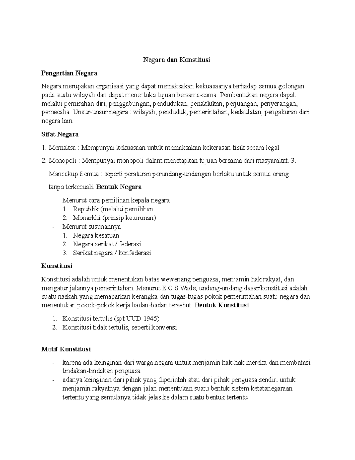 PPKN Negara dan Konstitusi - Negara dan Konstitusi Pengertian Negara ...