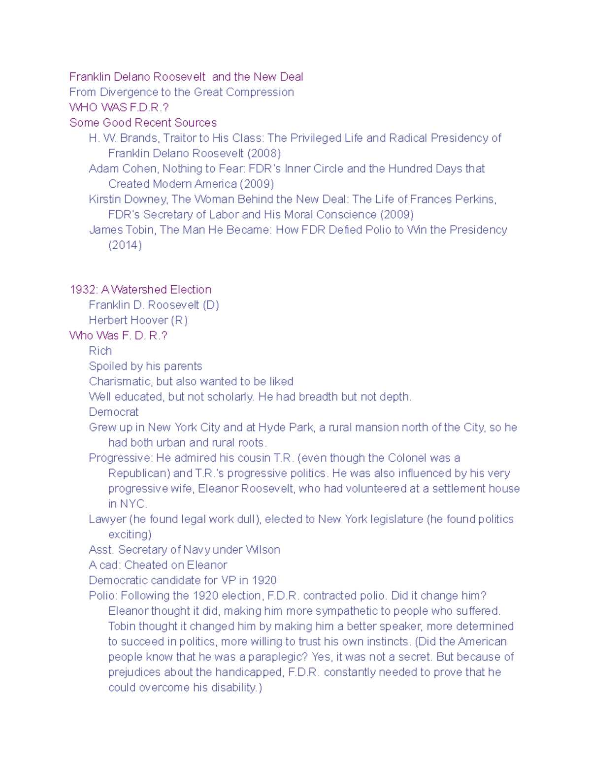 History The new Deal - who was FDR - Franklin Delano Roosevelt and the ...