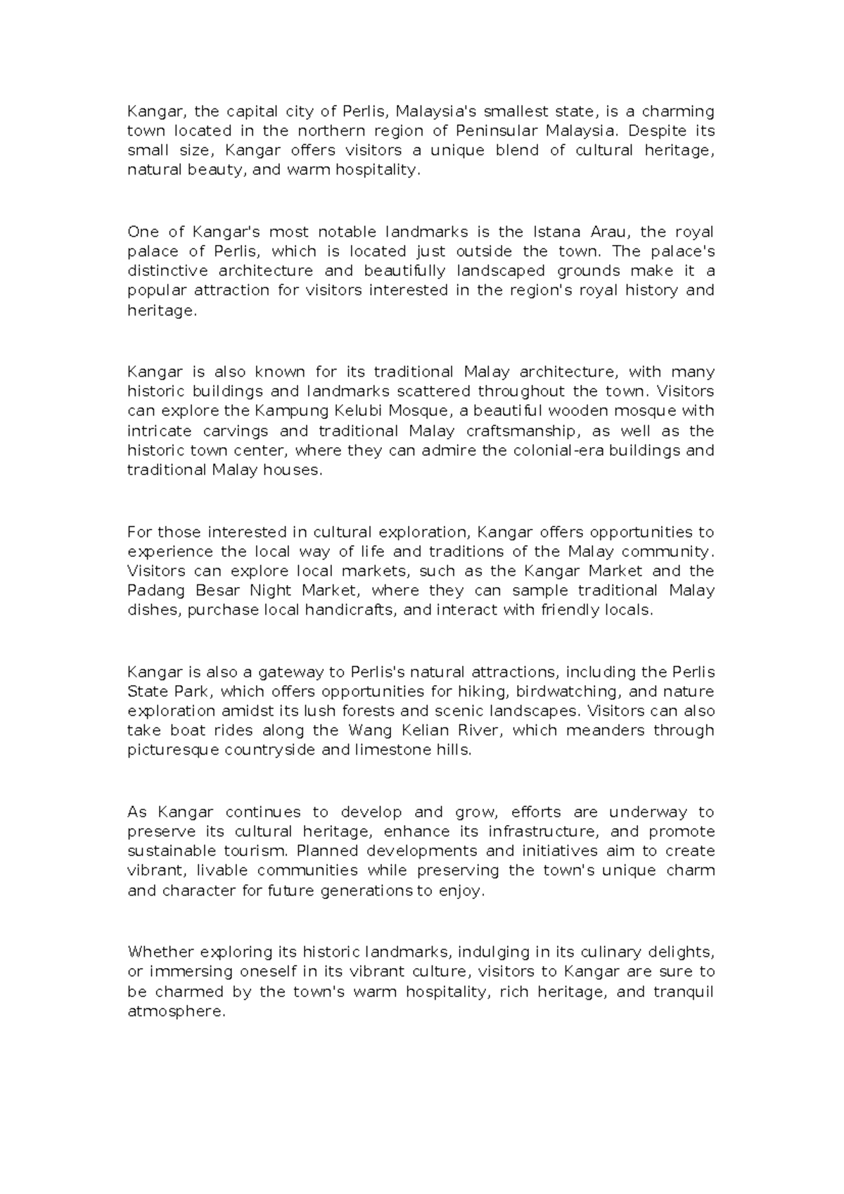 Kangar - Capital City of Perlis - Kangar, the capital city of Perlis ...