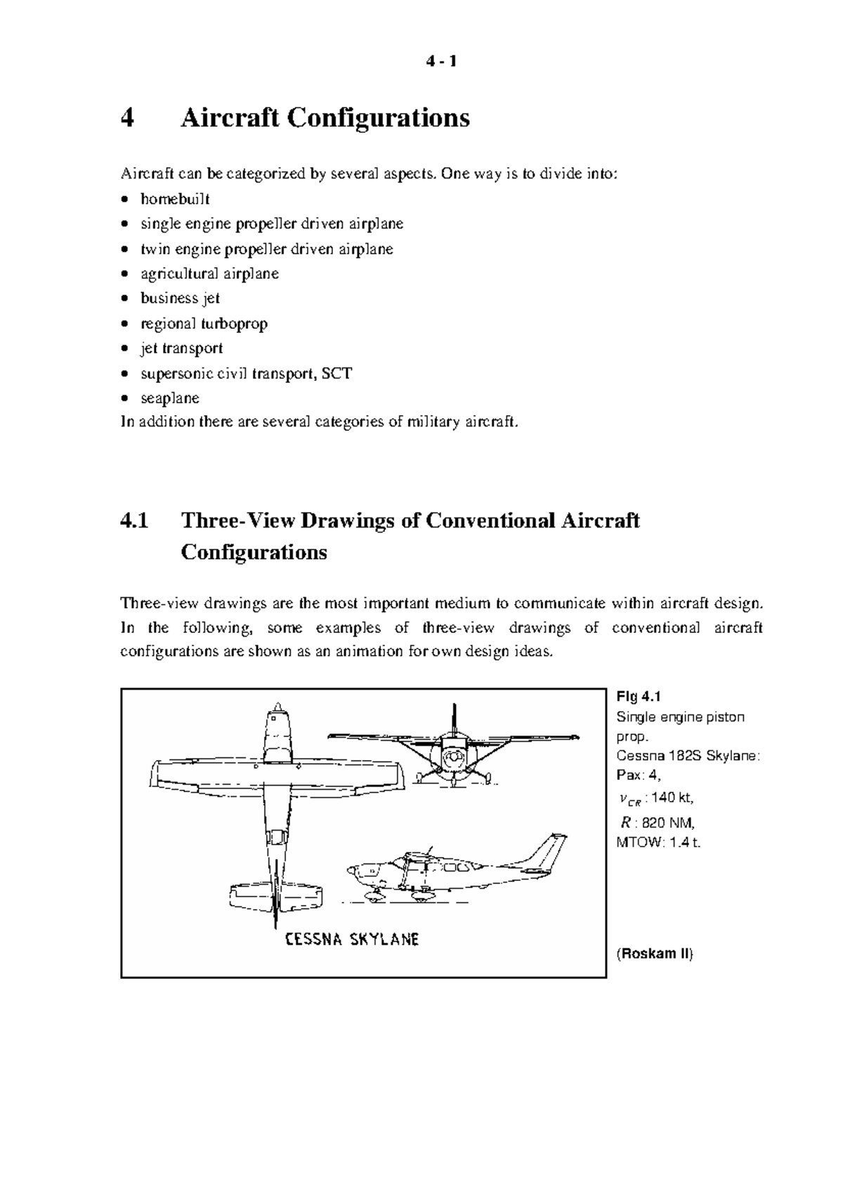 Aircraft Design 4 Aircraft Configurations - 4 Aircraft Configurations ...