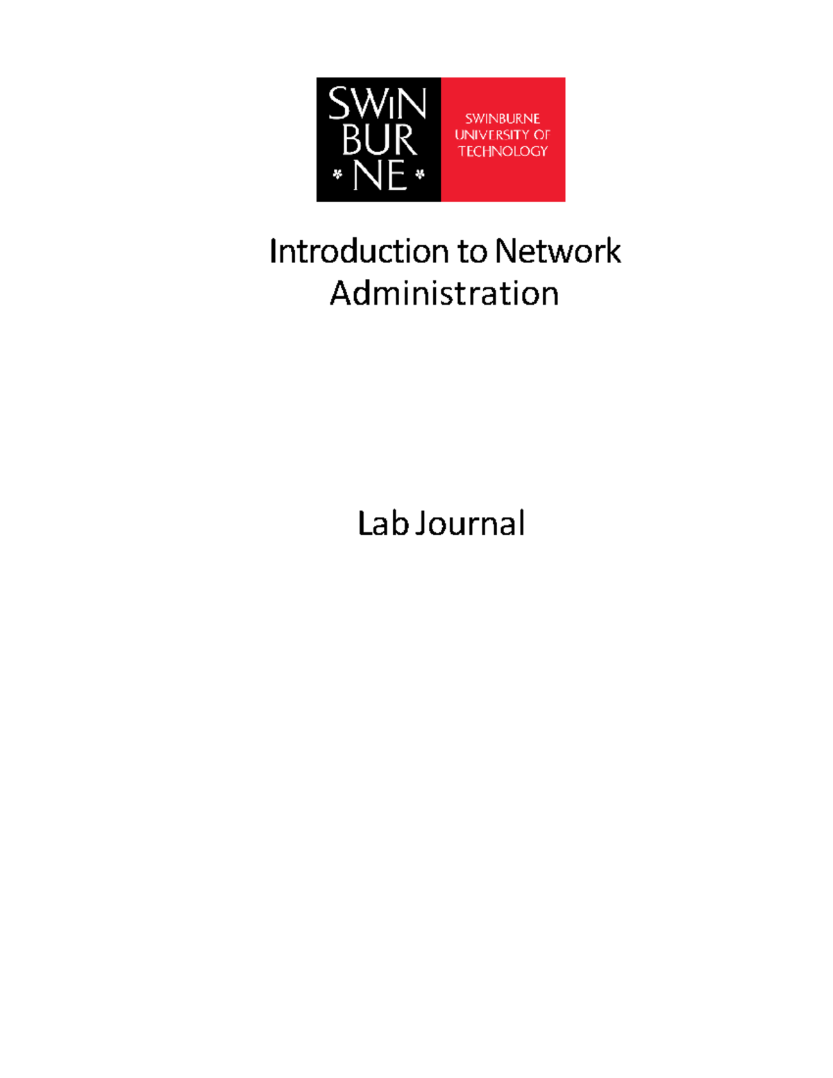 Lab Journal part 2 - Introduction to Network Administration Lab Journal Week - 01 There were no ...