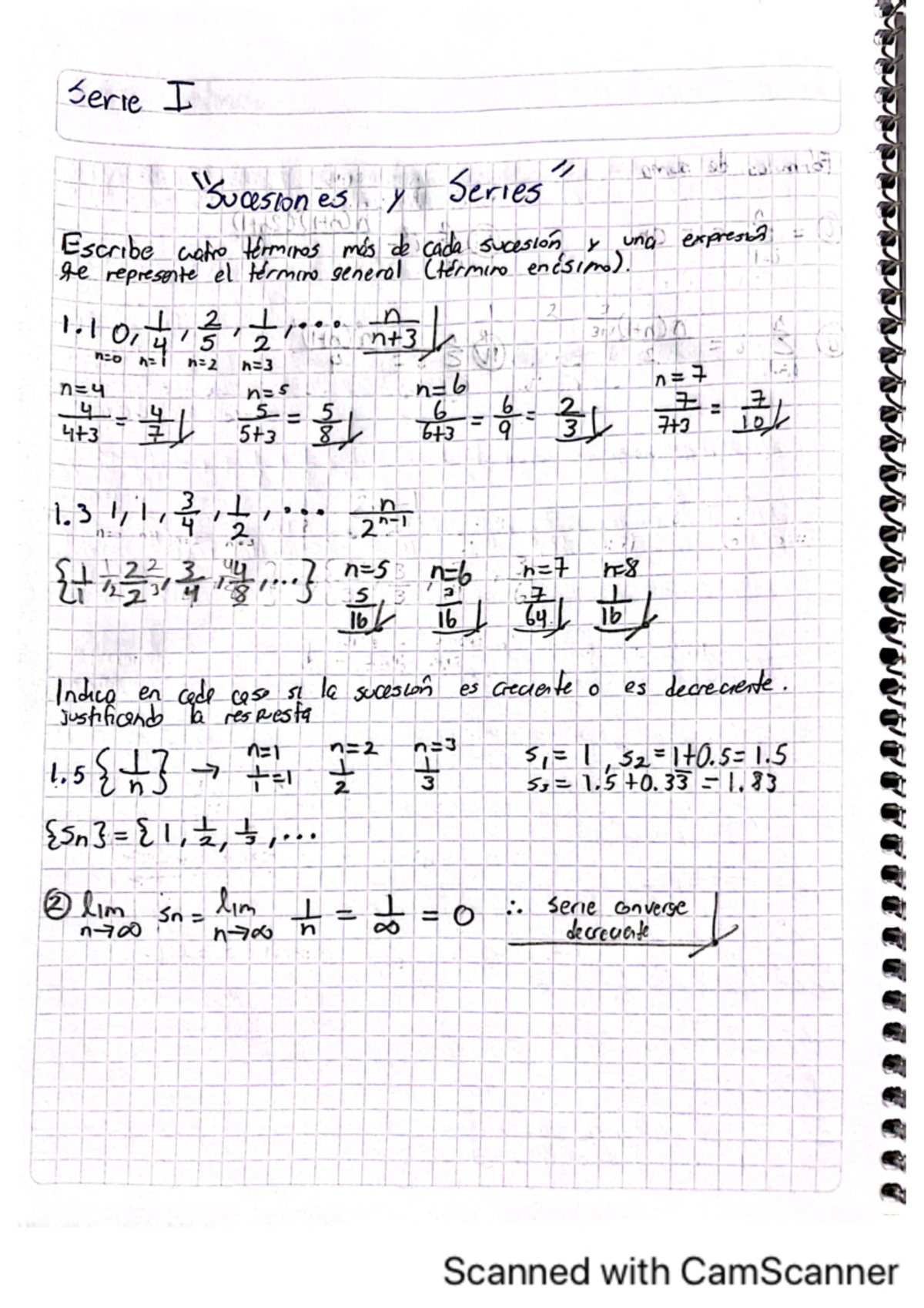 Sucesiones y series - Serie I Cálculo Integral - Serie I sh colomo ...