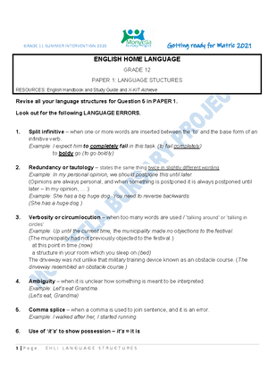 Cartoons and Advertisement Questions - ENGLISH HOME LANGUAGE GRADE 12 ...