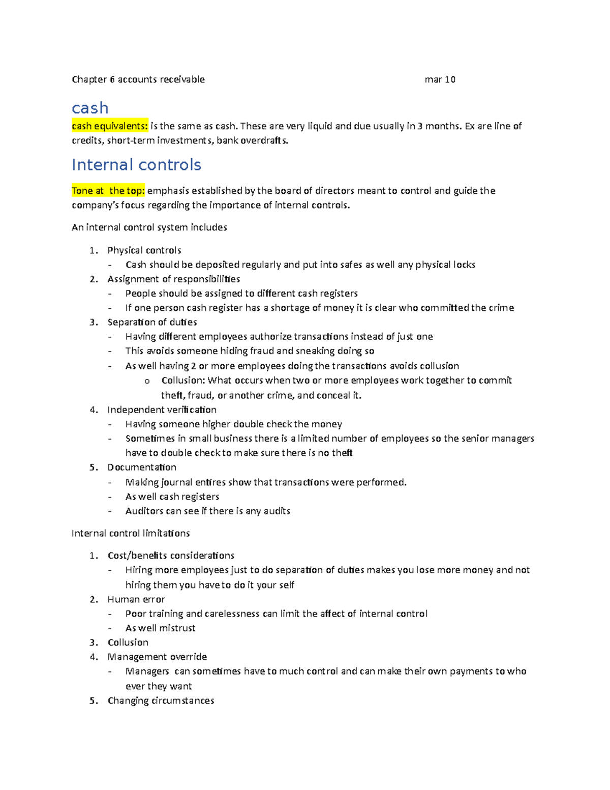 Chapter 6 accounts receivable mar 10 - Chapter 6 accounts receivable ...