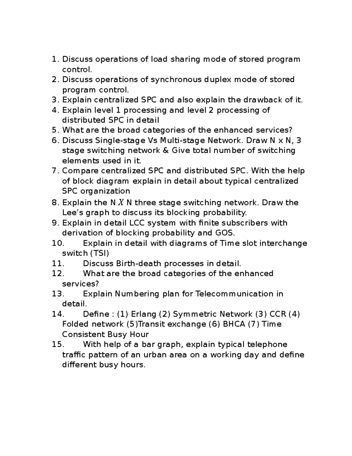 TE Question Bank - Discuss operations of load sharing mode of stored ...