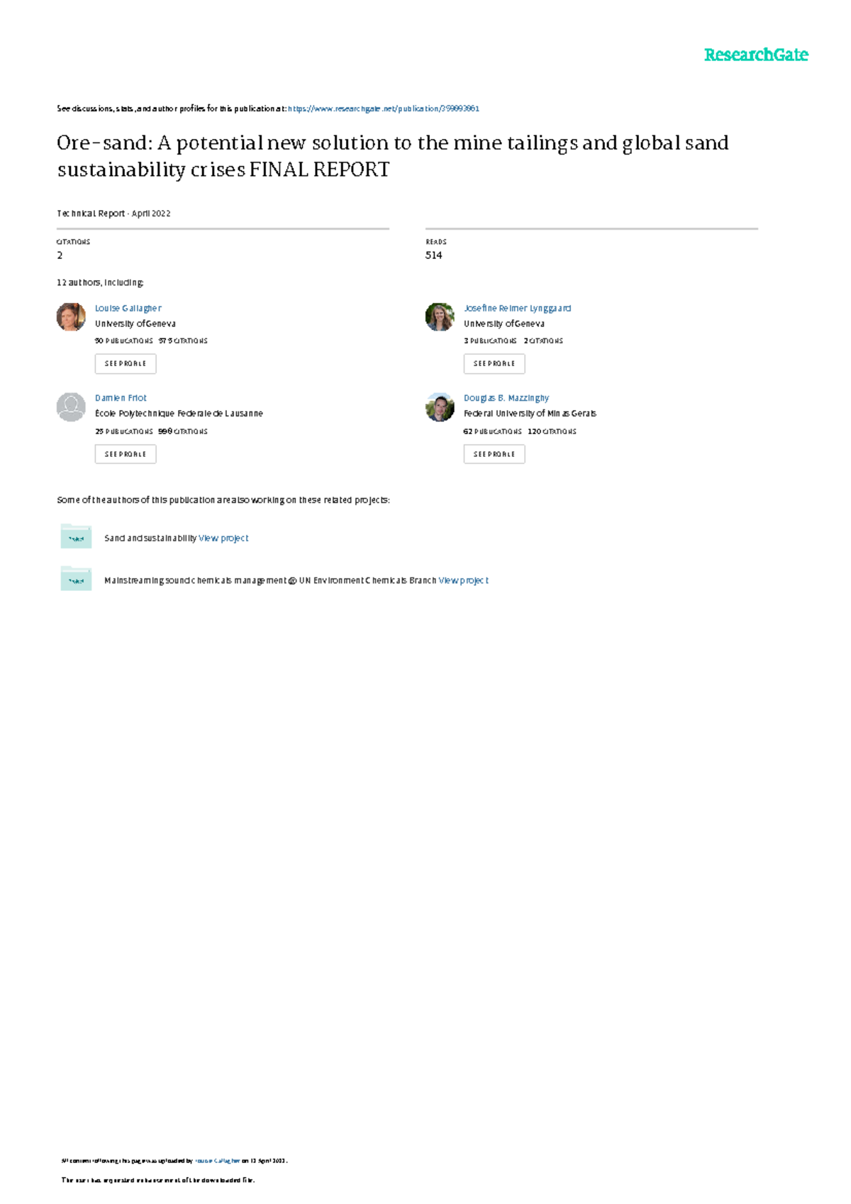 Final Report Ore Sand v1 - See discussions, stats, and author profiles ...