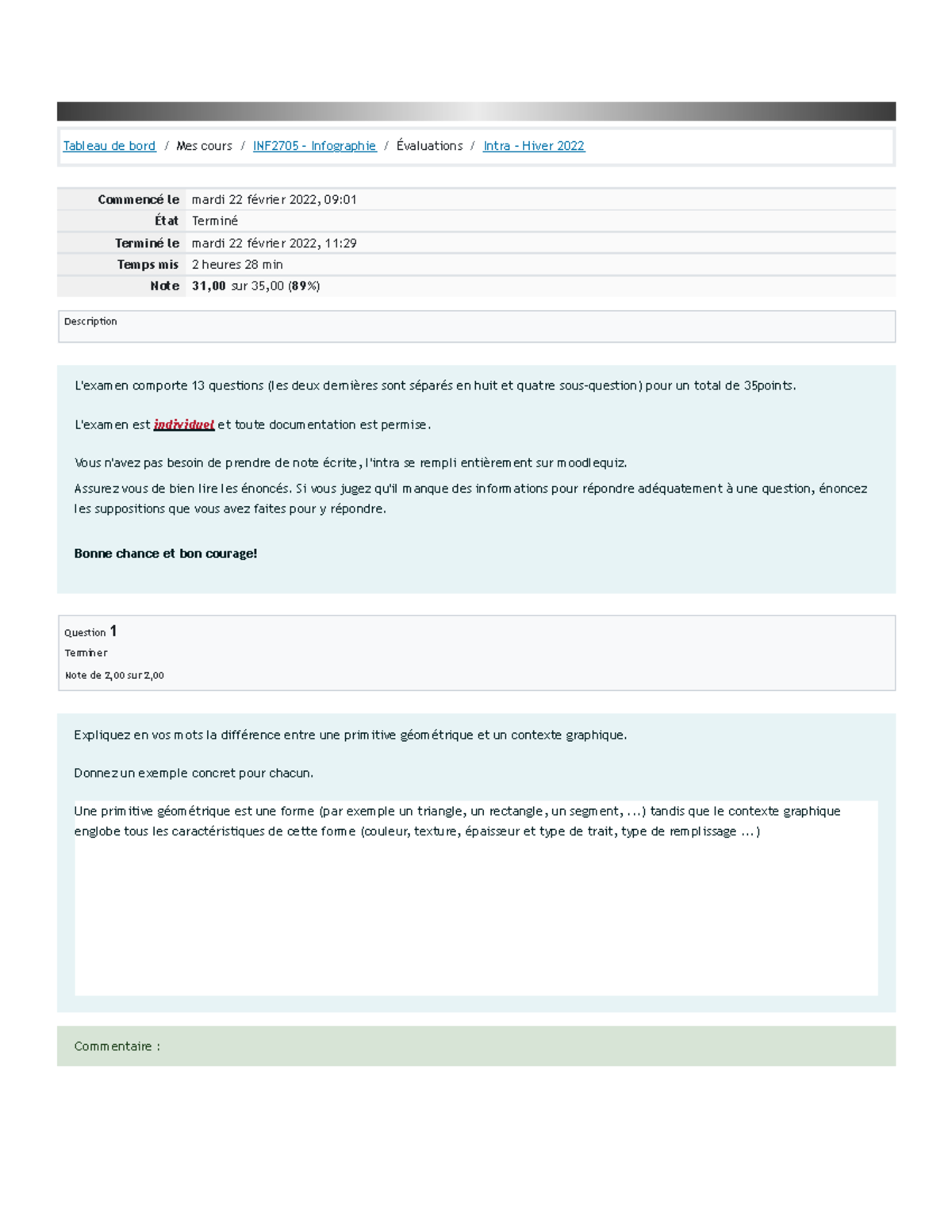 H22 - dasdasd - Tableau de bord / Mes cours / INF2705 - Infographie ...