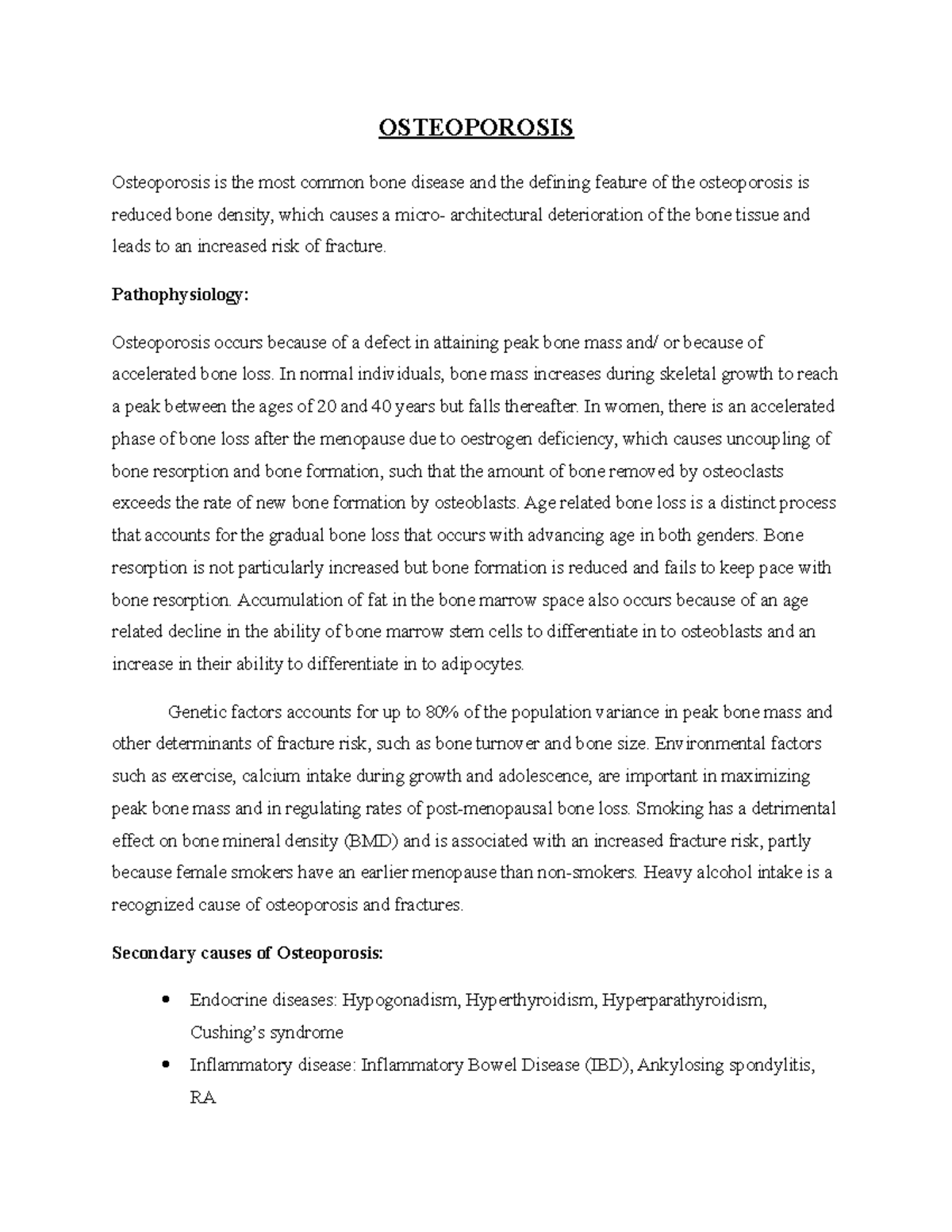 Bone disease-Osteoporosis-most common bone disease - Human anatomy and ...