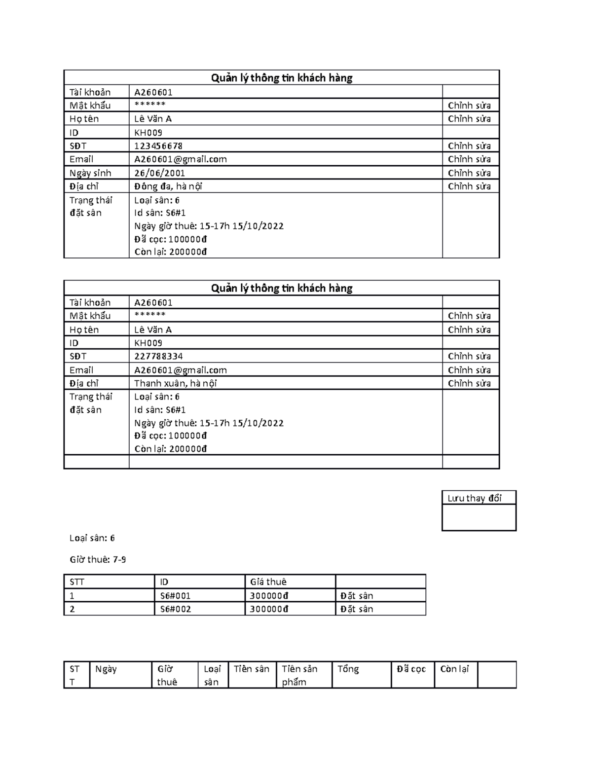 Quản lý thông tin khách hàng - Qu n lý thông tn khách hàngả Tài kho nả A M t kh uậ ẩ ****** Ch ...
