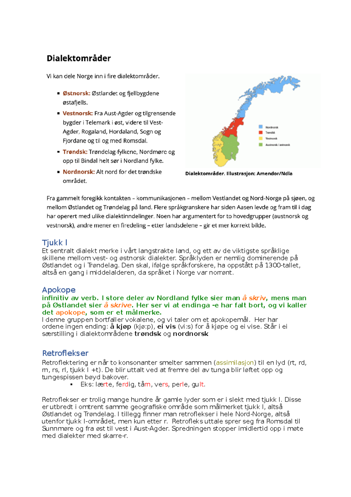 Målmerker dialekt - notater - Tjukk l Et sentralt dialekt merke i vårt langstrakte land, og ett ...