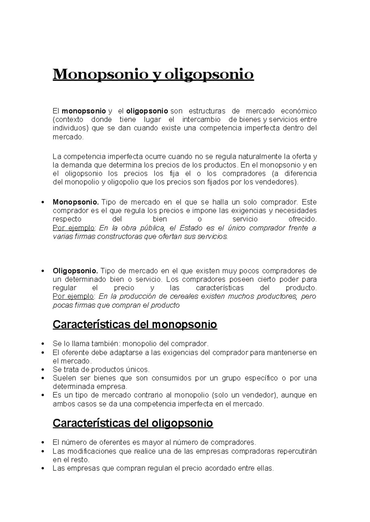 Monopsonio y oligopsonio - Economia M3 - Monopsonio y oligopsonio El ...