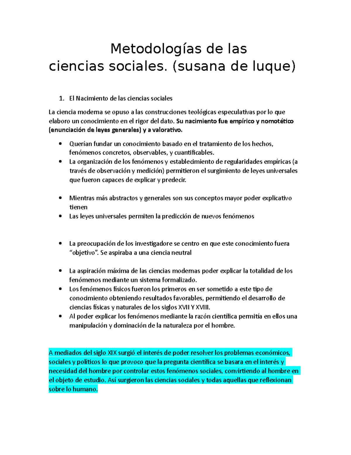 Metodologías de las ciencias sociale 1 - (susana de luque) El ...