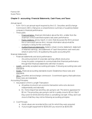 FINC 301 Exam 2 Cheat Sheet - According to the realization principle ...